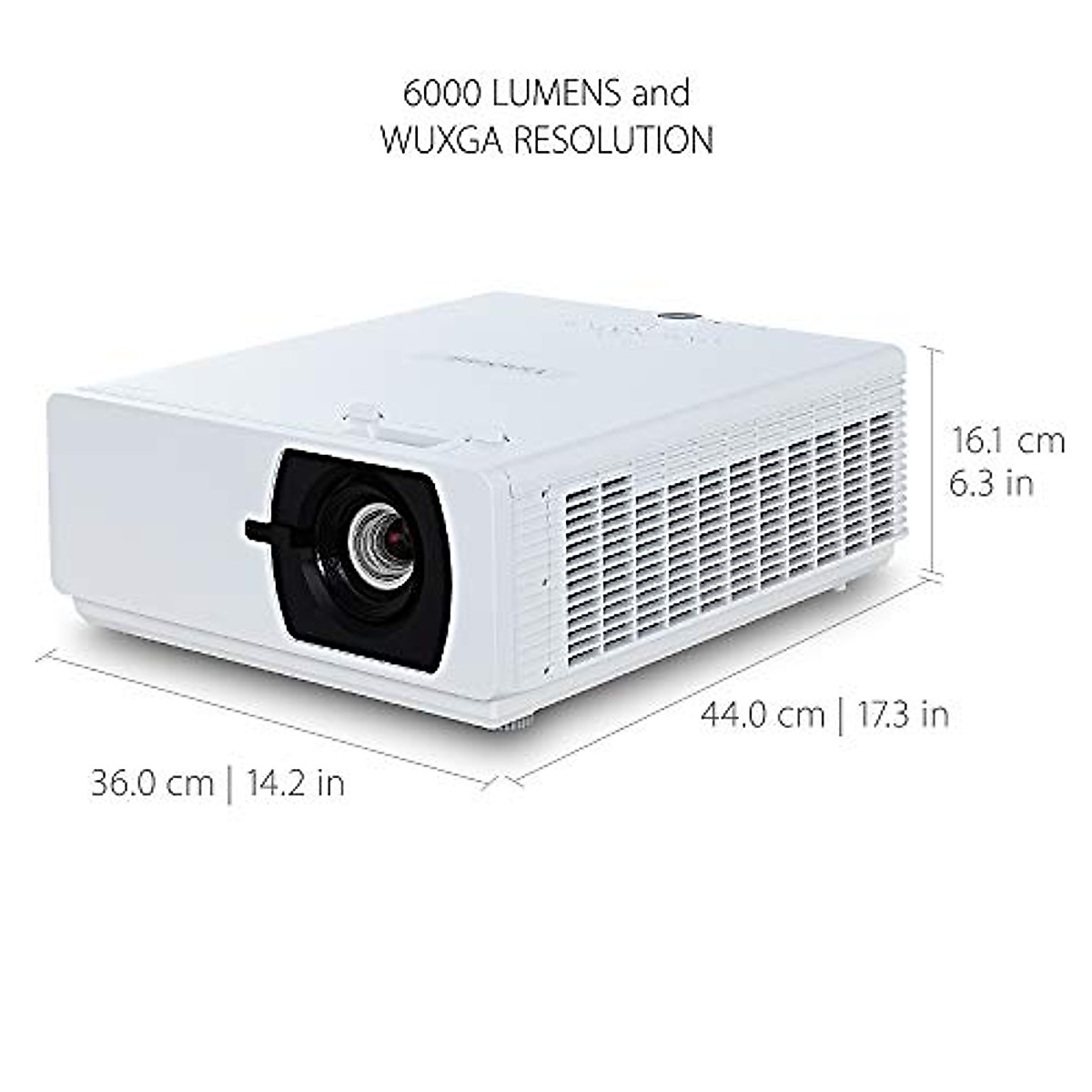 ViewSonic LS900WU 6000 Lumens Professional WUXGA Networkable Laser Projector with Horizontal and Vertical Lens Shift and Keystone for Large Venues
