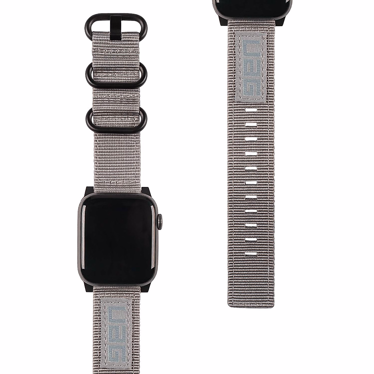 URBAN ARMOR GEAR UAG Compatible Apple Watch Band 42mm/41mm/40mm, iWatch Series 10/9/8/7/6/5/4/SE 2/SE, High Strength Nylon Weave Replacement Strap, Nato Grey