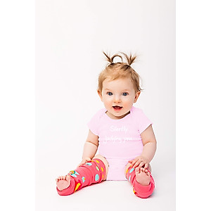 Silently Judging You - Funny Baby Essentials Bodysuit - Newborn Outfit Boy Baby Girl Clothes (6 Months, Pink)