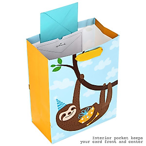 Hallmark 13" Large Kids Birthday Gift Bags Assortment with Tissue Paper - Sloth, Dinosaur, Unicorn (Pack of 3 Gift Bags, 9 Sheets of Tissue Paper)