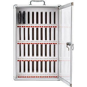 AiMaKoDo Phone Lock Box, Cell Phone Cabinet,36 Slot Aluminum Alloy Pocket Mobile Phone Safe Storage Cabinet, with Lock, Wall Mounted, Portable for Classroom, Office, Gym (36 Slot)