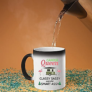 Classy Saucy Gift for Smart Assy Camper Queen 11oz 15oz Color Changing Mug