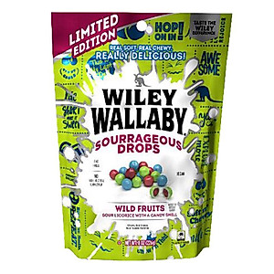 Wiley Wallaby Black Cherry, Blue Raspberry & Lime Sourrageous Drops 8 oz