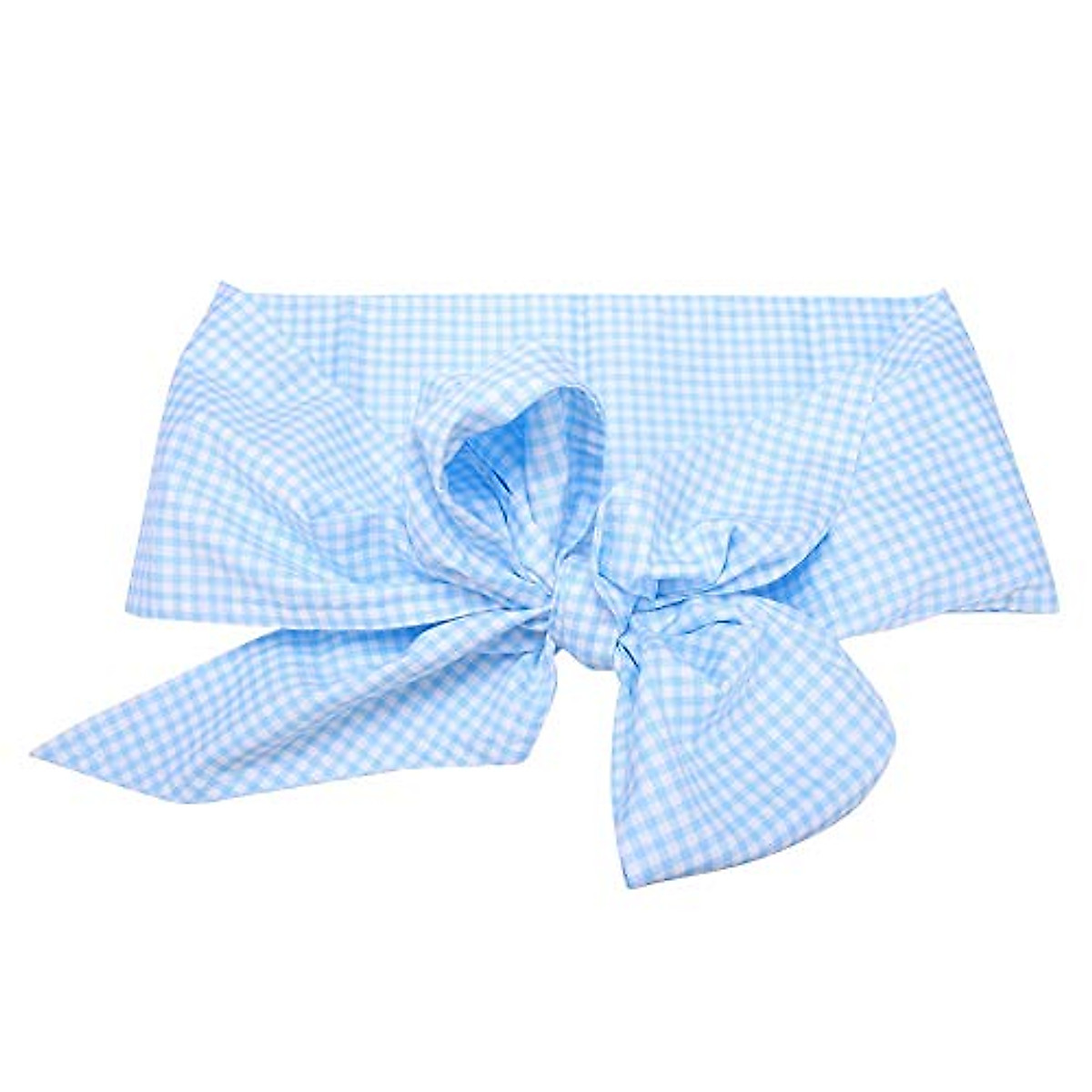Zerodis Baby Swaddle Wrap Sash, Cotton Maternity Bowknot Newborn Infant Blanket for Photo Shot Stretch Wrap Swaddle Blanket Receiving Blanket (Light Blue Plaid)