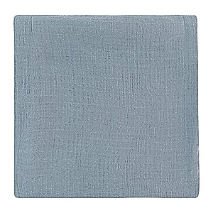Ely's & Co. Cotton Muslin Swaddle Blanket 1-Pack for Baby Boy— 100% Cotton Muslin Extra-Large Swaddle Blankets (47” x 47”) Ocean Blue