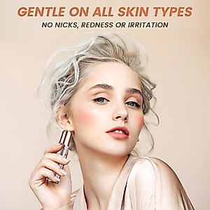 Facial Hair Removal for Women, Mini Hair Remover, Electric Razor Shaver Portable Bikini Epilator for Lips, Chin, Armpit, Peach Fuzz, Fingers, Neck, Cheek and USB Rechargeable(Champagne）