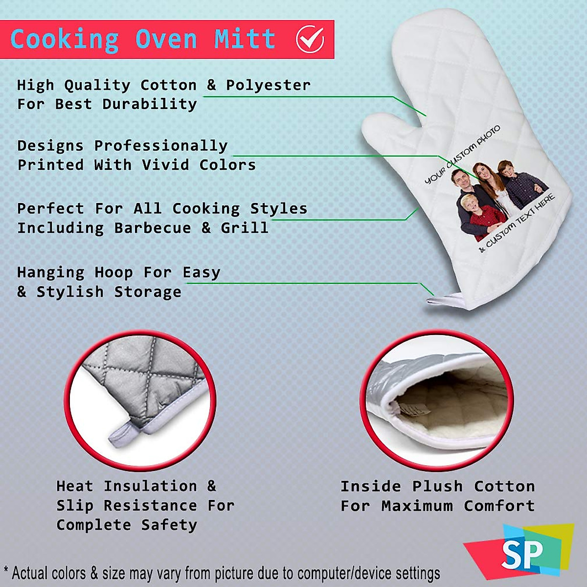 Style In Print Oven Mitt Kitchen Accessories Custom Personalized Text & Picture BBQ & Grill Glove