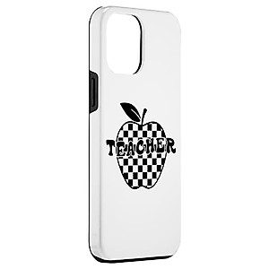 iPhone 14 Pro Max Back To School Checkered Apple Teacher Checkerboard teacher Case
