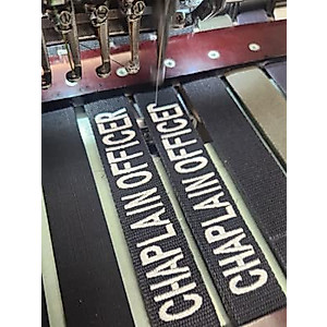 Custom Nylon/Cotton Webbing Name Tape with Hook Fastener - Black