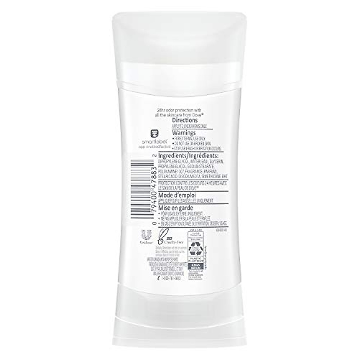 Dove Antiperspirant Deodorant Stick 48 Hour Protection And Soft And Comfortable Underarms Rose Petals Deodorant for Women oz 4 Count, 2.6 Ounce