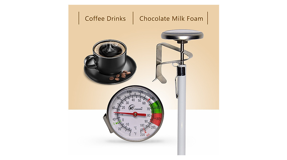 KT THERMO 2-Inch Dial Thermometer for Coffee & Food - Precise & Durable