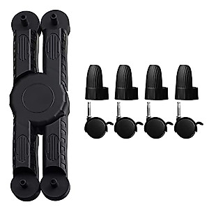 Kantek Mobile CPU Stand with Adjustable Width and Locking Casters, 16-Inch Wide x 7-Inch Deep x 4.8-Inch High (CS200B),Black