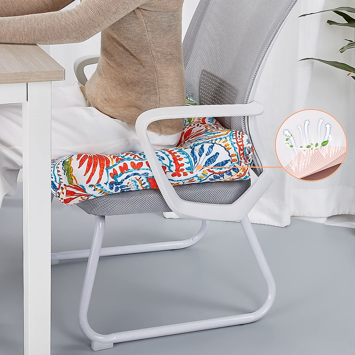 JMGBird Outdoor Chair Cushion Set of 2 Patio Cushions 19x19 with Ties Outdoor Cushions for Patio Furniture