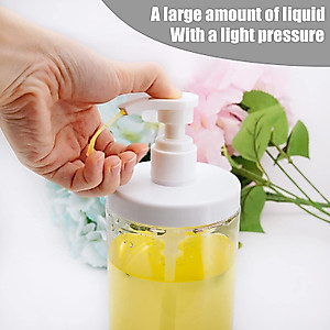 Cosywell Pump Bottle Dispenser Plastic Pump Bottles Refillable Bottles Wide Mouth Jar Style Empty Pump Bottles Bathroom Shower Containers for Lotion Shampoo Conditioner (White, 3X 1000ml)