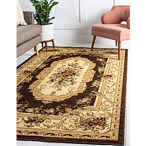 Unique Loom Versailles Collection Traditional Classic Floral Motif Area Rug (2' 2 x 3' 0 Rectangular, Brown/ Ivory)