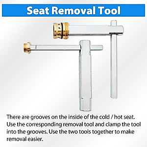 Complete Valve Rebuild kit Compatible with Symmons Temptrol Valve,Replacement for Cartridge (TA-10), Seats (TA-4) and Seat Removal Tools (T-35A/B),Adjustment and Balance of Hot and Cold Water Pressure