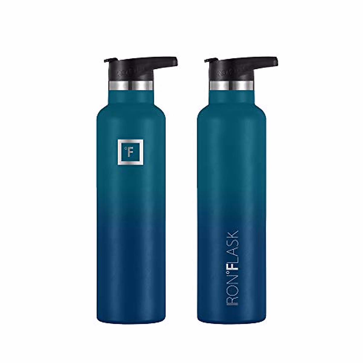 IRON °FLASK Sports Water Bottle - 24 Oz - 3 Lids (Narrow Spout Lid) Leak Proof, Durable Vacuum Insulated Stainless Steel - Hot & Cold Double Walled Insulated Thermos - Mothers Day Gifts