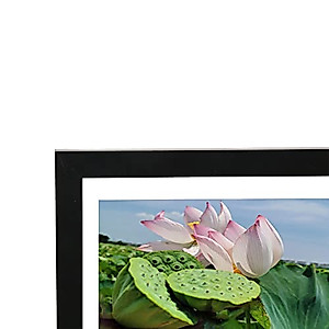 Aynoo 8x16 Picture Frame Load Three 4.5x6.5 （For 5x7 inch）Picture Frame in Black Wooden 8x16 Collage Black Picture Frame Multiple Three 4.5x6.5 (5x7) Pictures or 8x16 without Mat 8x16 Wood Picture Frame
