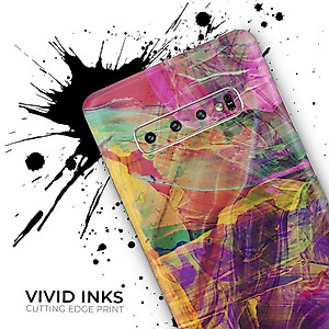 DesignSkinz Liquid Abstract Paint Remix V71 | Protective Vinyl Decal Wrap Skin Cover Compatible with The Samsung Galaxy Note 10 LITE (Full-Body, Screen Trim & Back Glass Skin)