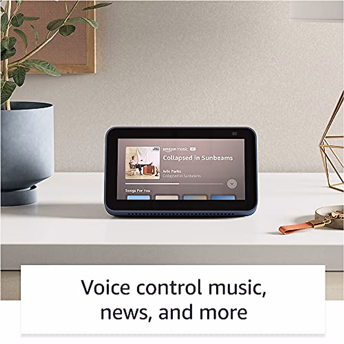 Echo Show 5 (2nd Gen, 2021 release) | Smart display with Alexa and 2 MP camera | Charcoal