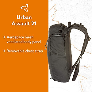 Mystery Ranch Urban Assault 21 Backpack - Inspired by Military Rucksacks, Black, 21L