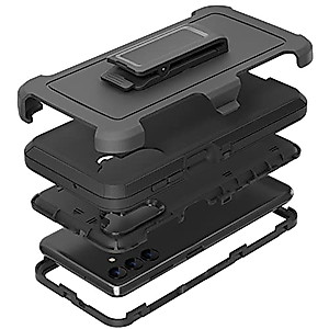 Compatible with Samsung Galaxy A13 5G Case(NOT for A13 4G), with Belt Clip Holster Heavy Duty Rugged Shockproof Full Body Protection Kickstand Phone case for Samsung Galaxy A13 5G (Black)