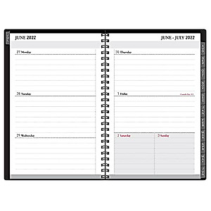 Office Depot® Brand Weekly/Monthly Academic Planner, 5" x 8", 30% Recycled, Black, July 2022 to August 2023