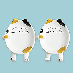 DRNKS Pan Lid Holder,Kitchen Rack,Pan Pot Cover Lid Stand Spoon Rest Holder Rack Clip Kitchen Tool,Kitchen Shelf Organiser,Saucepan Storage Solutions Suitable for Kitchen (Color : Yellow, Size : 2pc