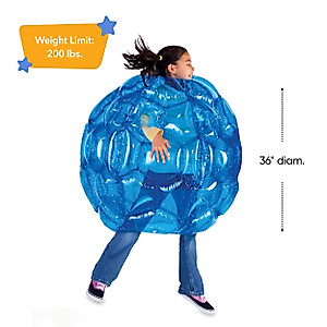 HearthSong Set of Two 36" Blue Inflatable Buddy Bumper Wearable Balls, Holds Up to 200 lbs.
