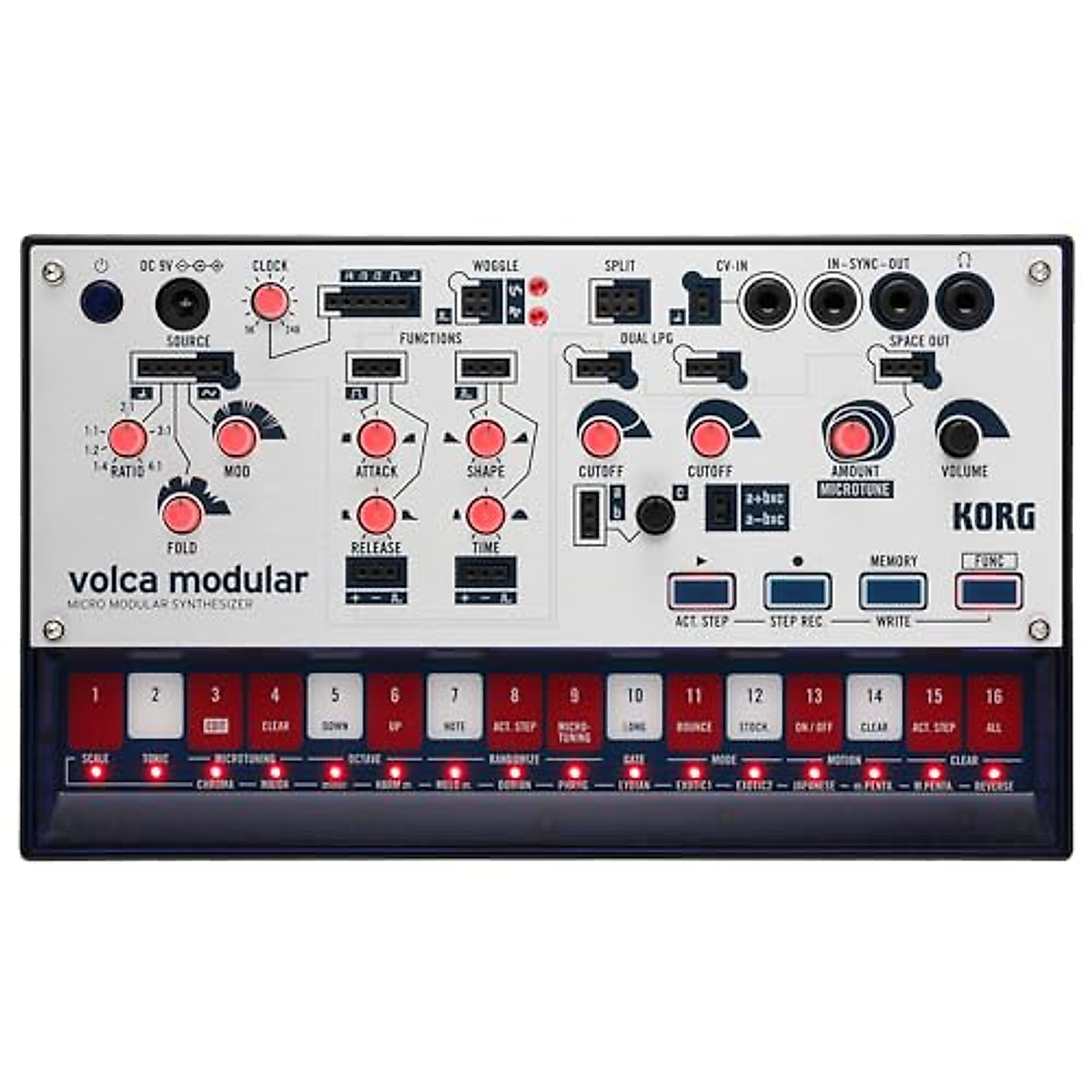 Korg Volca Modular Synthesizer Bundle with Power Supply and Austin Bazaar Polishing Cloth
