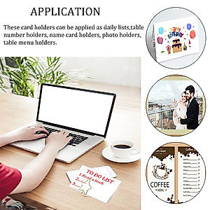 ELANE 20 Pcs Mini Place Card Holders for Weddings,Wedding Table Number Holders Place Card Holders for Table,Table Place Card Holders (Star)