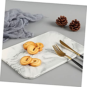 HEMOTON Marble Cutting Board Sushi Tray Bandejas Para Comida Cutting Boards for Kitchen Cutting Cheese Board Meat Chopping Board Reusable Chopping Board Kitchen Chop Board Cake Board Bread