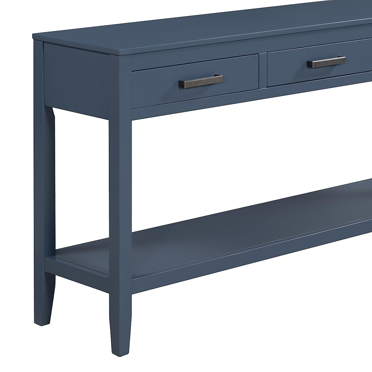 Modern 3-Drawer Console Table with 1 Shelf,Solid Wood Entryway Sofa Side Table for Hallway, Living Room, Foyer, Corridor, Easy to Assemble (Blue#3-Drawer)