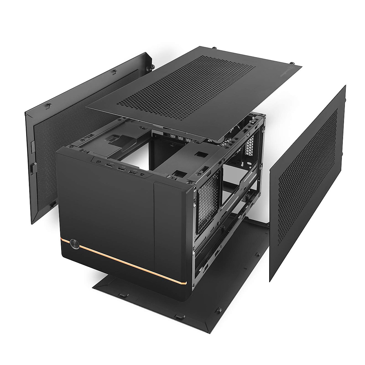 SilverStone Technology SUGO 14, SG14, Black, Mini-ITX Cube Chassis, Supports 3 Slot Full Length GPUs/ATX PSU / 240mm AIO, 4 Removable Panels, SST-SG14B