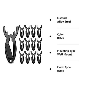 European Mount Skull Hanger Deer Skull Hooks Antler Style Mounts Deer Skull Hanging and Mounting Easy Installation for Living Room Bedroom Home Decor Indoor and Outdoor Use (4 Pieces) (12)