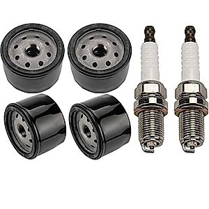 STA 492932S Oil Filter+RC12YC Spark Plug,Fits for 492932s Briggs and Stratton Oil Filter,for BS 492932 795890 695396 492932B 492056 696854 842921 Kohler 25 050 01 Tecumseh 36563(6 Pack)