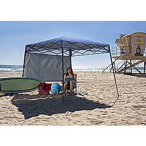 Quik Shade Go Hybrid 6' x 6' Sun Protection Pop-Up Compact and Lightweight 7' x 7' Base Slant Leg Backpack Canopy