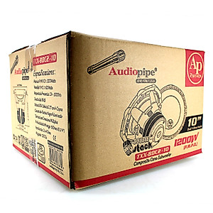 Audiopipe TXX-BDC2-10 10 Inch 1200 Watt High Performance Powerful 4 Ohm DVC Vehicle Car Audio Subwoofer Speaker System, Black