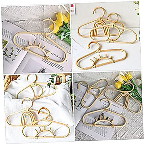 CIYODO Baby Hangers Baby Hangers Rattan Wall Shelf Hanger Kids Nursery Clo Rattan Clothing Toddler for Dress Shirt Infant Decorative Kid Clothes Baby's Baby Organizer Kids Hangers Kids Hangers