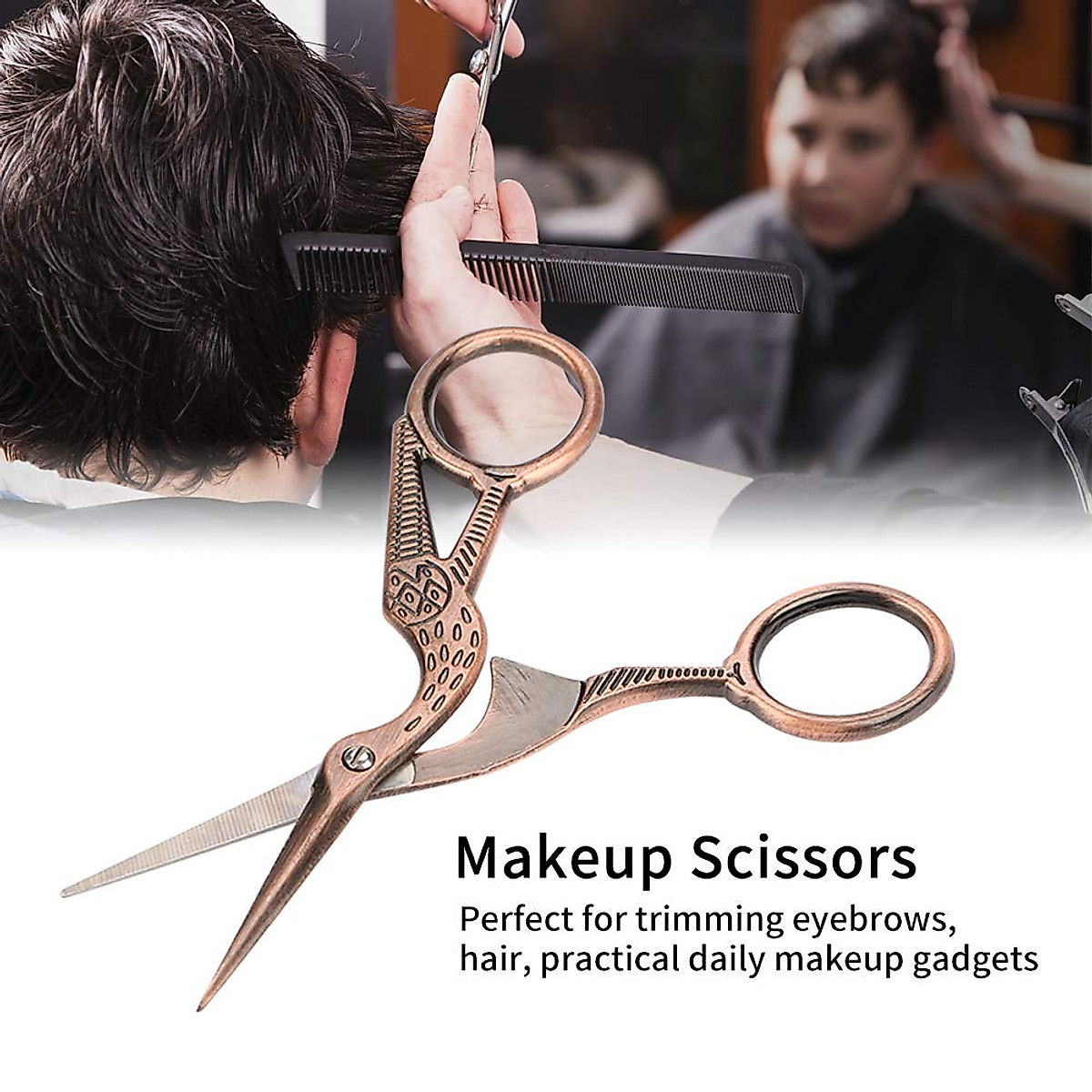Vintage Stainless Steel Scissors Eyebrows Hair Trim Beauty Makeup Tool Tip Scissors Stainless Steel DIY Tools
