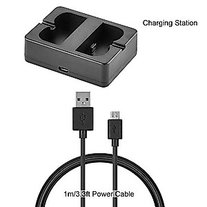 Ring Battery Charger, Dual Port Charging Station for Ring Spotlight Cam Battery, Ring Video Doorbell 2 & Ring Stick Up Cam Battery (Ring Batteries NOT Included) - by DECHIANY