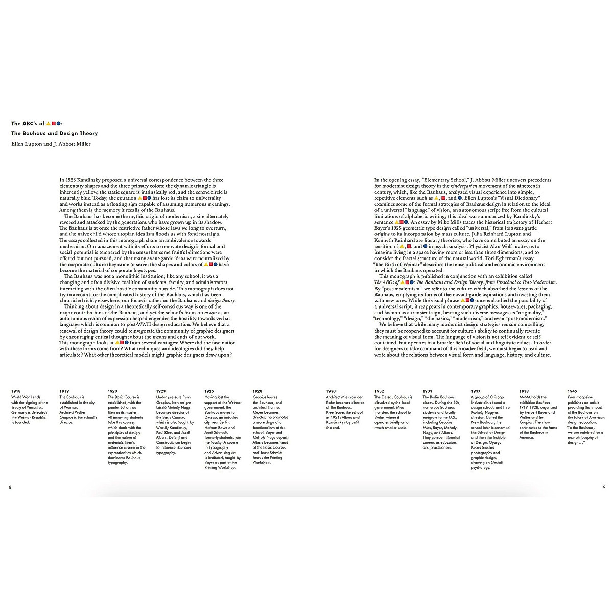 The ABC's of Triangle, Square, Circle: The Bauhaus and Design Theory