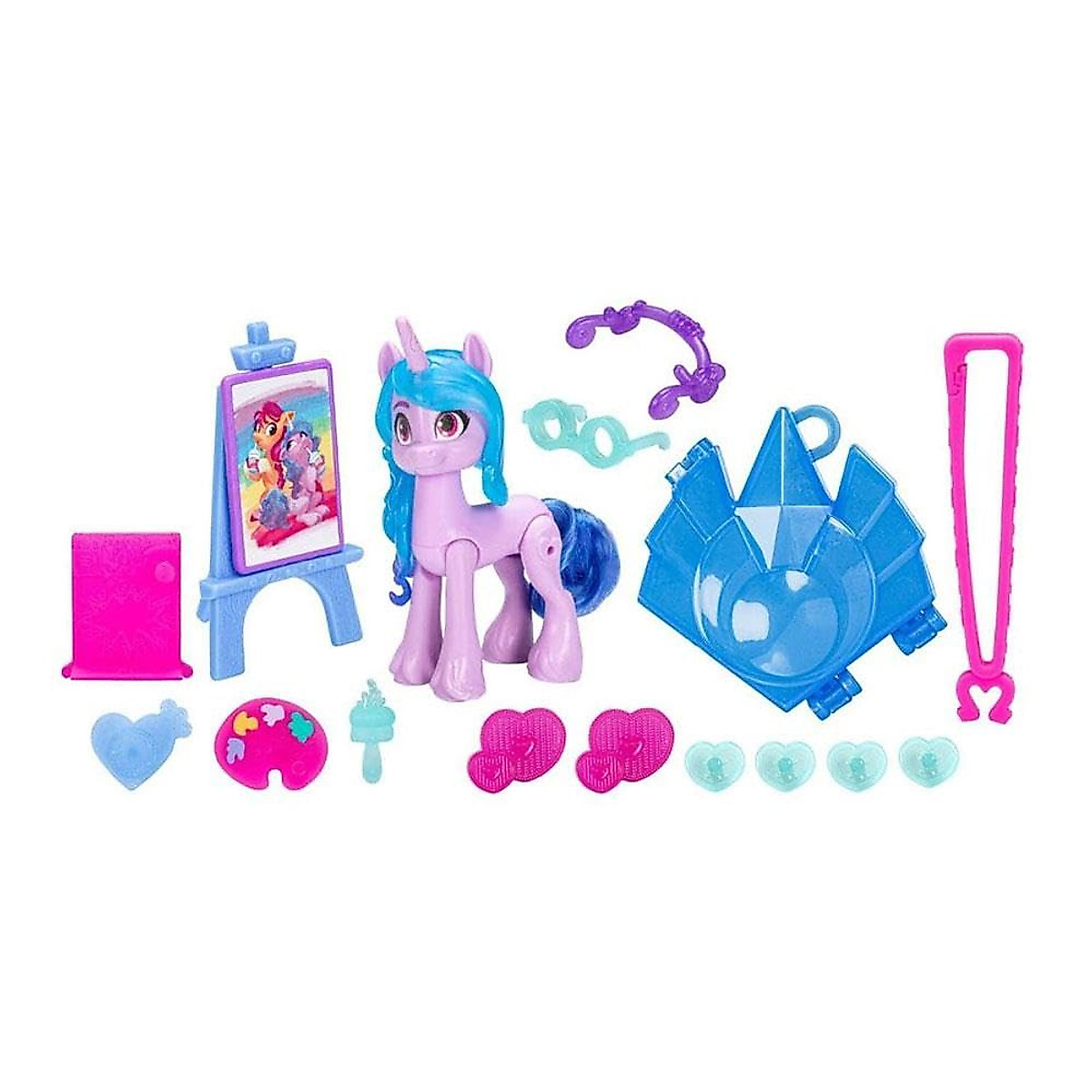 My Little Pony: Make Your Mark Toy Cutie Magic Izzy Moonbow - 3-Inch Hoof to Heart Pony with Surprise Accessories, Kids Ages 5 and Up