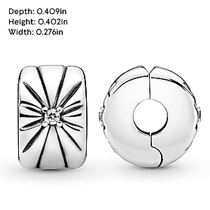 Pandora Sparkling Sunburst Clip Charm - Compatible Moments Bracelets - Jewelry for Women - Gift for Women in Your Life - Made with Sterling Silver & Cubic Zirconia