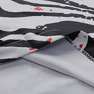 YOMXL T Shirt for Men Zebra Black White Striped Short Sleeve O-Neck Tops Crew Neck Tees