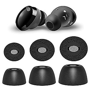 Foam Ear Tips for Samsung Galaxy Buds Pro, 3 Size Premium Memory Foam Tips Replacement for Samsung Galaxy Buds Pro Tips, Ultimate Comfort, No Silicone Eartips Pain,Reduce Noise. 3 Pairs (S/M/L, Black)