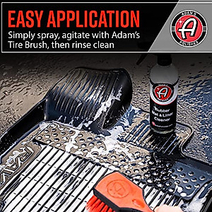 Adam's Rubber Mat & Liner Cleaner 16oz – Protectant & Rubber Floor Mat Cleaning Solution for Car Detailing | Deep Cleans & Restores Mats, Truck Bed Cargo Liners, Trunk Mat Accessories & More