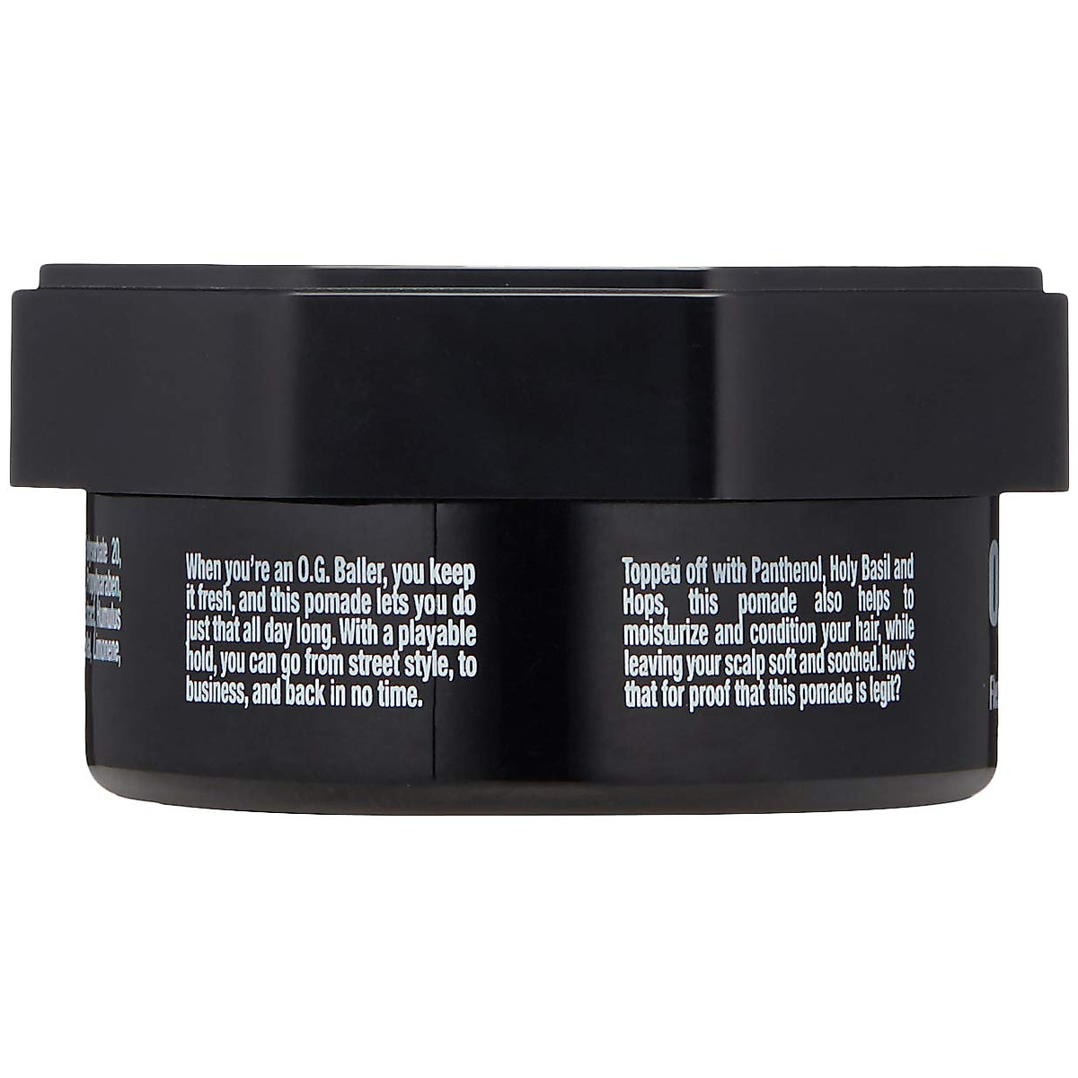 GIBS Grooming OG Baller Pomade- Flex Hold Medium Shine- With Holy Basil Oil, & Panthenol For Men, 3 oz