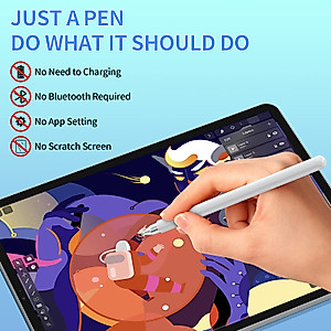 OJIOG Stylus Pens for Touch Screens (4 Pcs), Capacitive 2 in 1 High Sensitivity & Precision Stylus Pen, Compatible with iPad, Tablets, Laptops, Smartphones