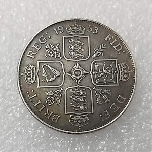 Kocreat Copy 1953 The United Kingdom UK Coin-Replica Great Britain Silver Dollar Pence Gold Coin Royal Souvenir Coin Lucky Coin